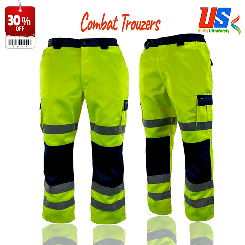 Hi Vis Viz Cargo Combat Reflective Trouser High Visibility Safety ...