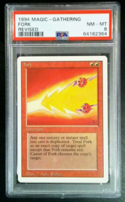 FORK 1994 Revised Edition Magic The Gathering MTG PSA 8 NM-MT RARE ...