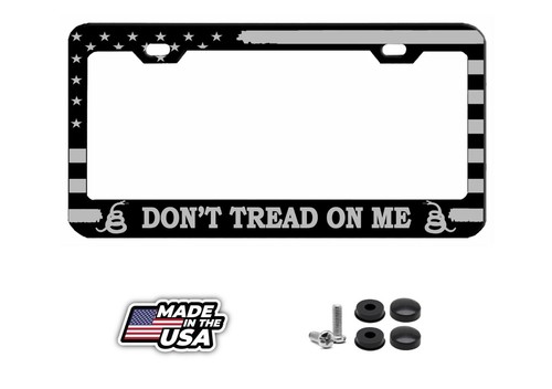 Don't Tread On Me American Flag Black Metal License Plate Frame | eBay