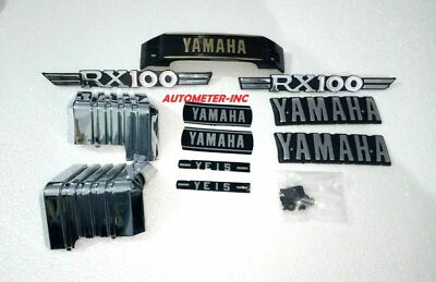 Yamaha RX100 Tank & Side Cover 3D Chrome Emblem Logo Monogram Kit | eBay
