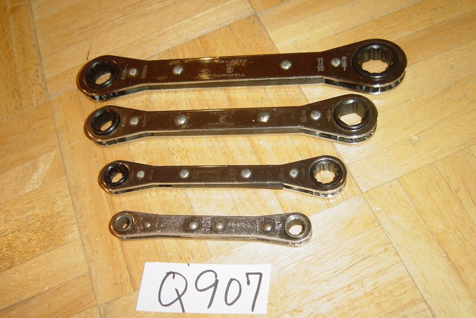 CORNWELL TOOLS 4 PIECE SAE. DOUBLE-END RATCHETING BOX WRENCHES | eBay
