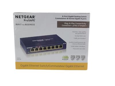 NEW NETGEAR GS108 8-Port Gigabit Ethernet PoE Unmanaged Switch | eBay