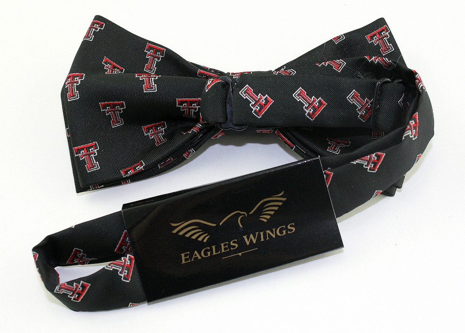 Texas Tech Red Raiders Men's Bow Tie Adjustable College Logo Black ...