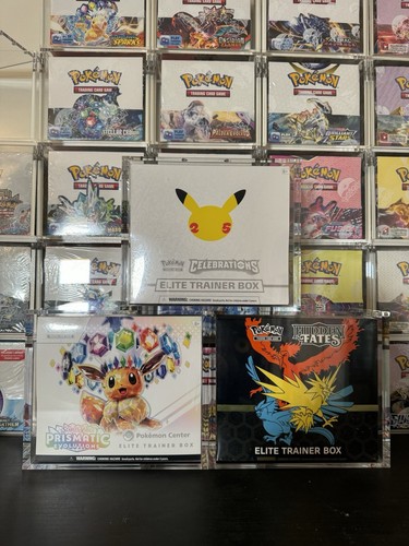Pokemon ETB Display Case Acrylic Magnetic Protective ELITE TRAINER BOX ...