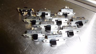 LOT OF 10 NEW SLIDE MOMENTARY SWITCHES SPST 6A/125VAC / 3A/250VAC ...