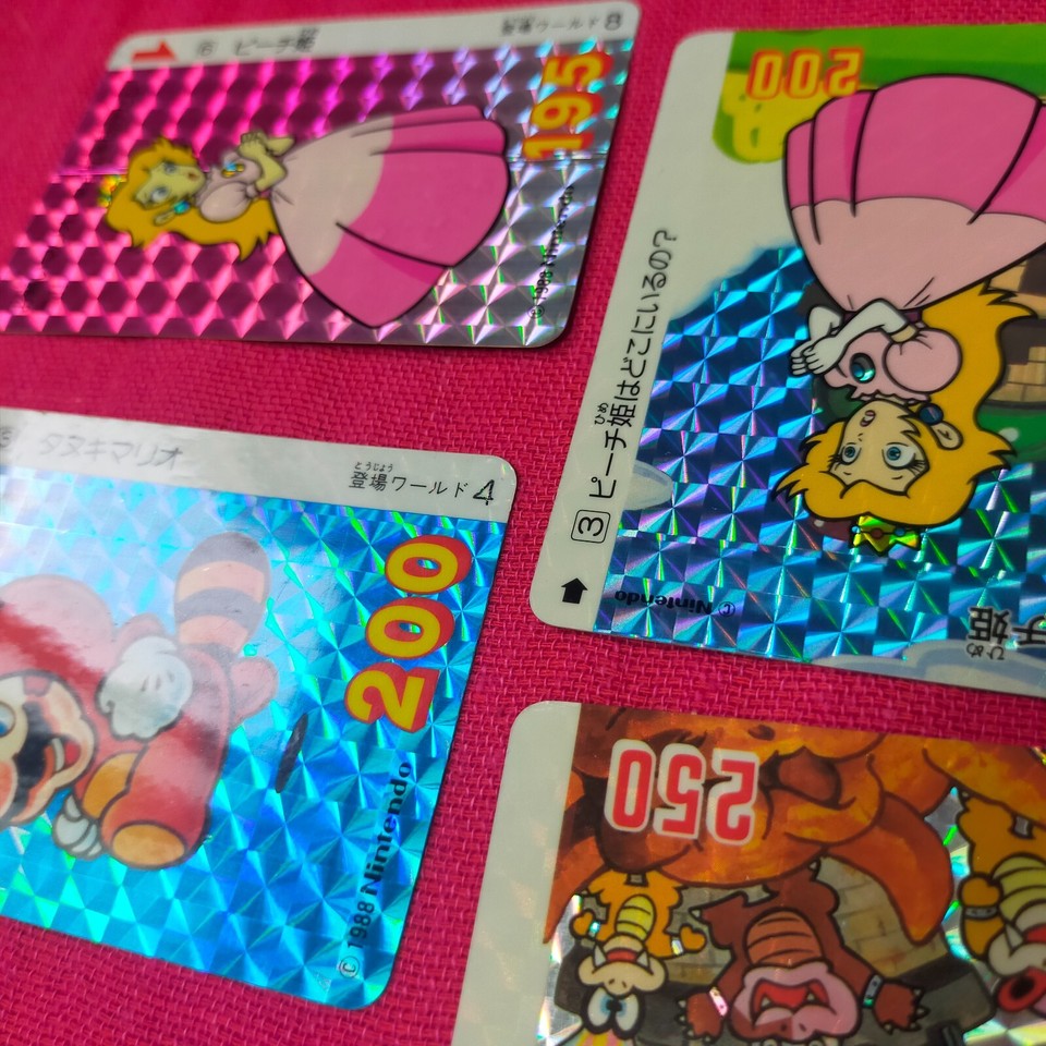 1989 Bandai Carddass Super Mario Bros 3 Prism Bowser Koopa Raccoon dog ...