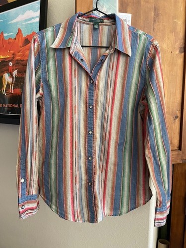 Lauren Ralph Lauren Santa Fe Stripe Western Pearl Diamond Snap Shirt ...