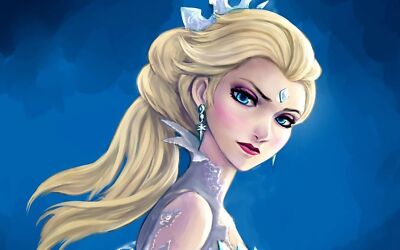 Anime frozen elsa women blonde artwork fan art disney Playmat Gaming ...