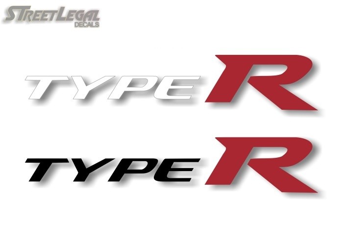 2 Type R 9" Racing Vinyl Graphics Decals Car Stickers JDM Vtec TypeR | eBay