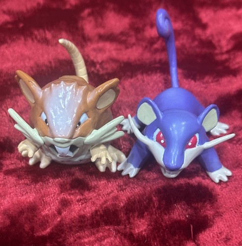 Vintage TOMY Nintendo Pokemon RATICATE & Rattata Mini Figures CGTSJ Lot ...