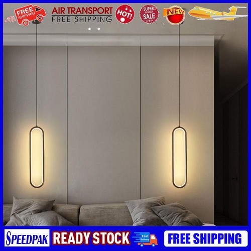 Gold Black Long Line Light Hanging Lamp Warm White Metal AC 110V-220V ...