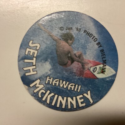 Vintage Hawaii Surfer Seth McKinney POG Milk Cap 1993 Photo By Bielmann ...
