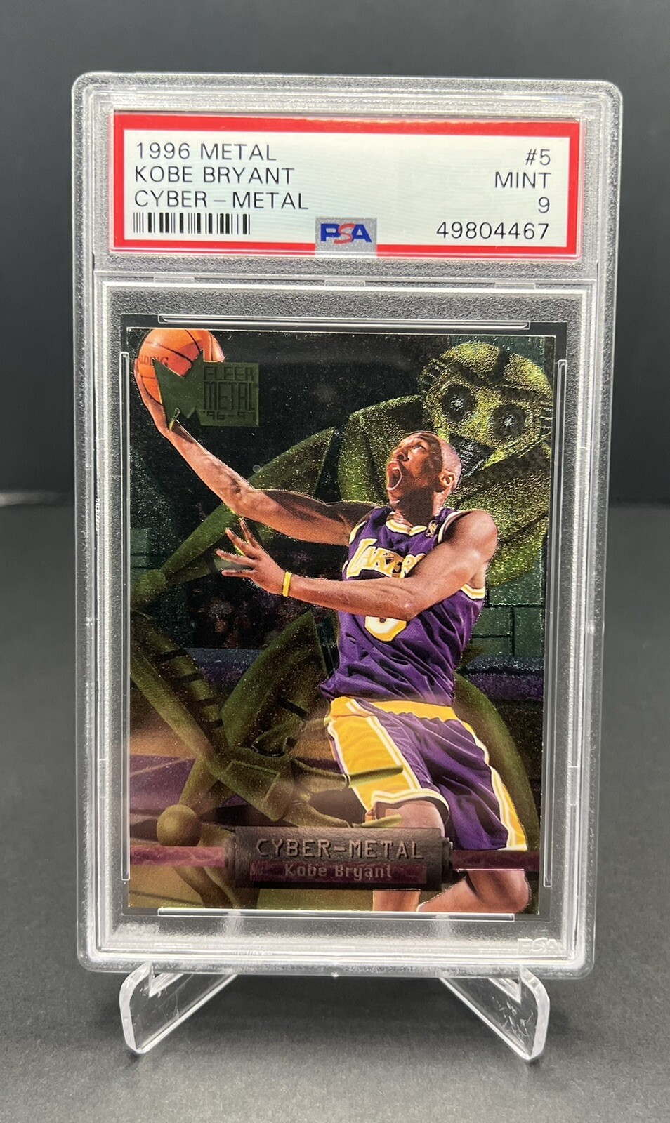 1996 Fleer Metal Kobe Bryant Cyber Metal Rookie Card RC #5 PSA 9 | eBay