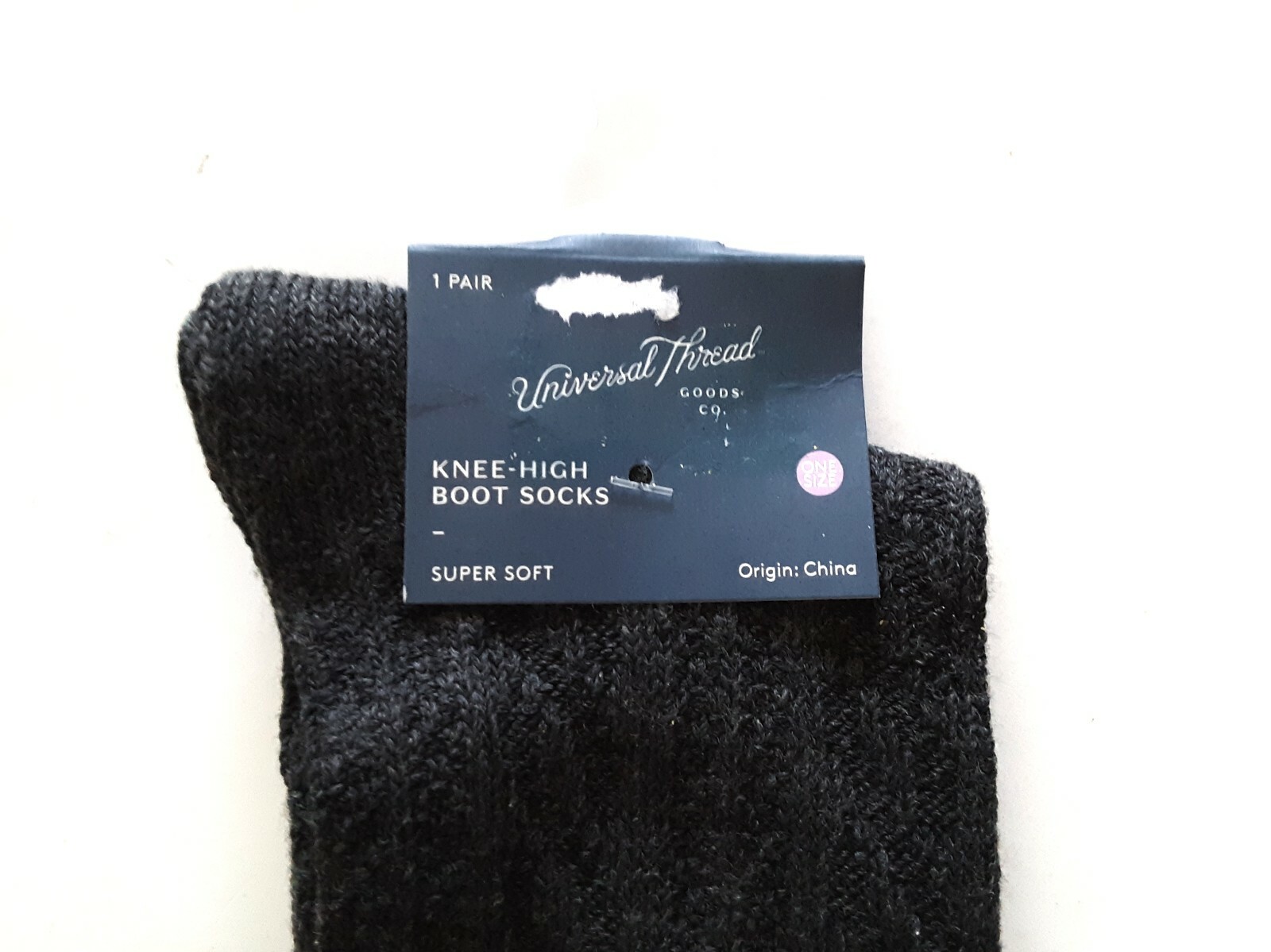 Universal Thread Womens Cable Knit Knee High Boot Socks One Size Dark ...