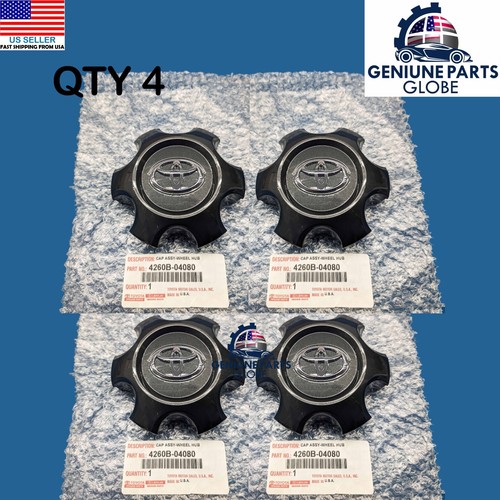 GENUINE TOYOTA 20-23 TACOMA CHARCOAL 16” WHEEL CENTER HUB CAP SET 4260B ...