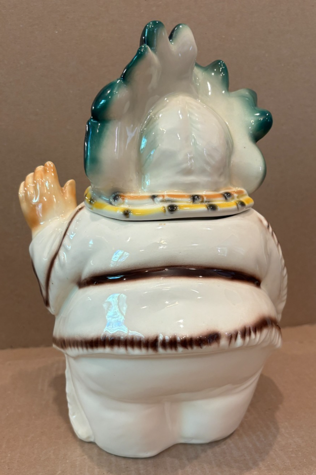 EXTREMELY RARE 1950 Lane & Co Van Nuys CA Cookie Jar ... 🔥Indian Chief🔥 ...