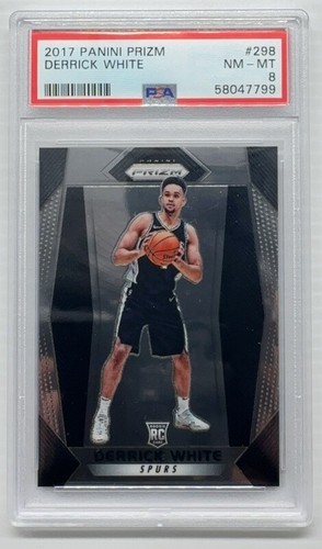 2017-18 Panini Prizm Derrick White Rookie Card RC #298 PSA 8 NM-MT ...