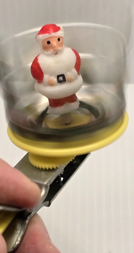 Vintage Tin Toy Spinning Christmas Tree Hidden Santa Made In Japan | eBay