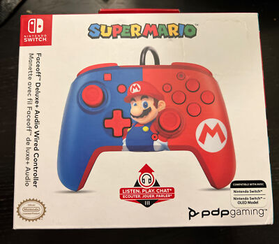 NEW Nintendo Switch Super Mario Wired Controller Pro Style Faceoff w ...