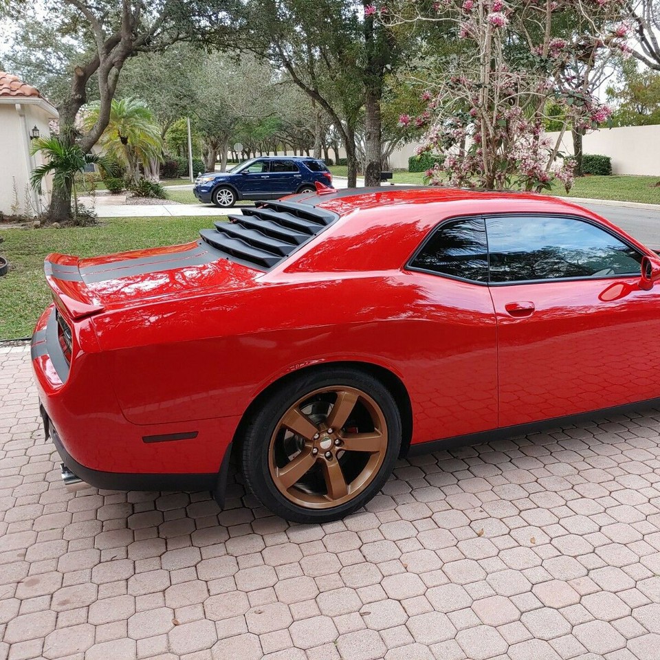 For 08-23 Dodge Challenger Rear Window Scoop Louver Sun Shade Cover ...