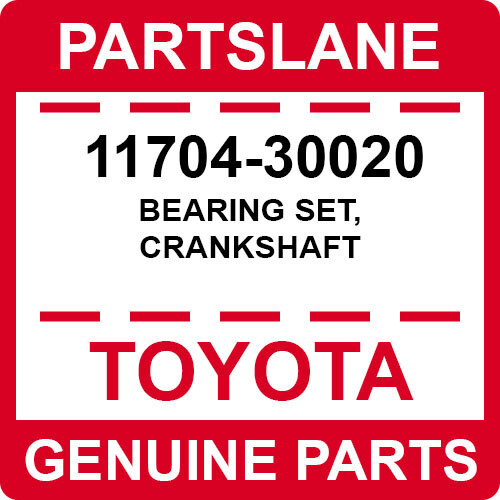 1170430020 Genuine Toyota Bearing Set Crankshaft 11704-30020 for sale ...