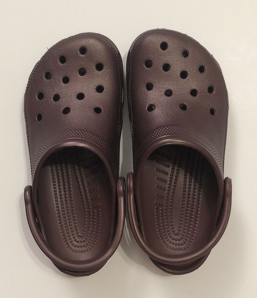 EUC CROCS UNISEX BURGUNDY AUTHENTIC CLASSIC CLOG SLIP-ON SHOES MEN'S 4 ...