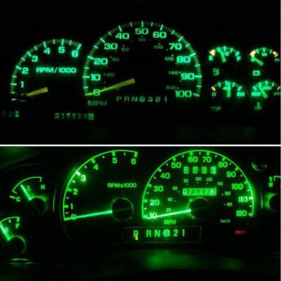 Set(13) green LED Car Interior Lights Bulbs Kit for Dome/Map/License ...