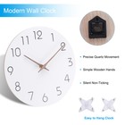 10 Inch Wall Clock, Battery Operated Non-Ticking Round Wall Clocks ...