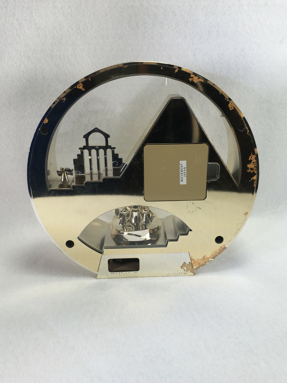 Rhythm quartz Art Deco clock Angels on Stairway to Heaven Japan 4RG575 ...