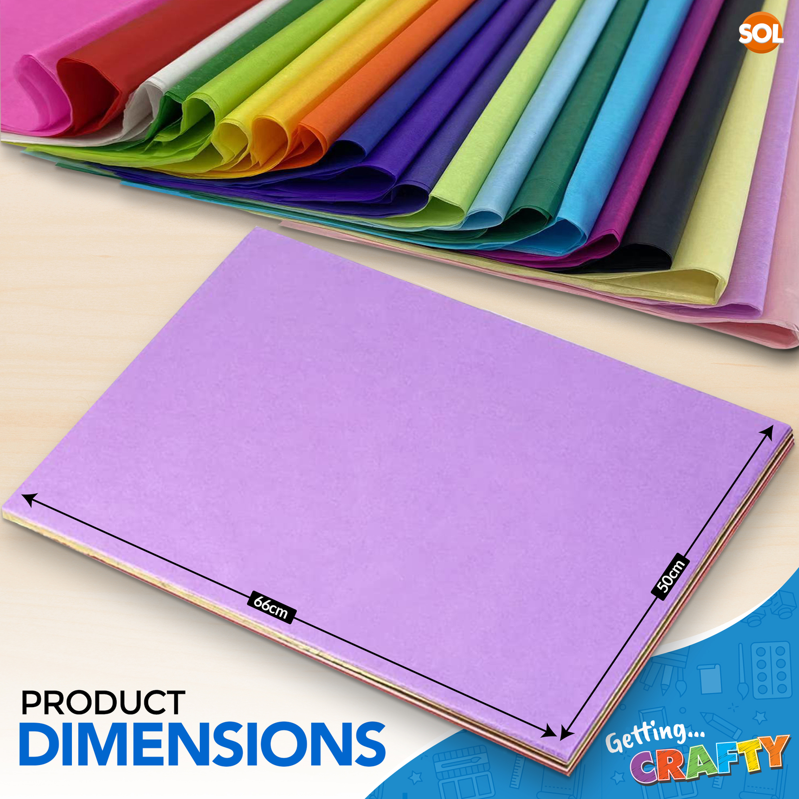 20 Large Multi Coloured Tissue Paper Sheets Assorted Pack Gift Wrapping ...