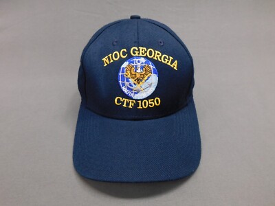 NIOC Georgia CTF 1050 US Navy Baseball Hat Ball Cap Blue Military Pride ...