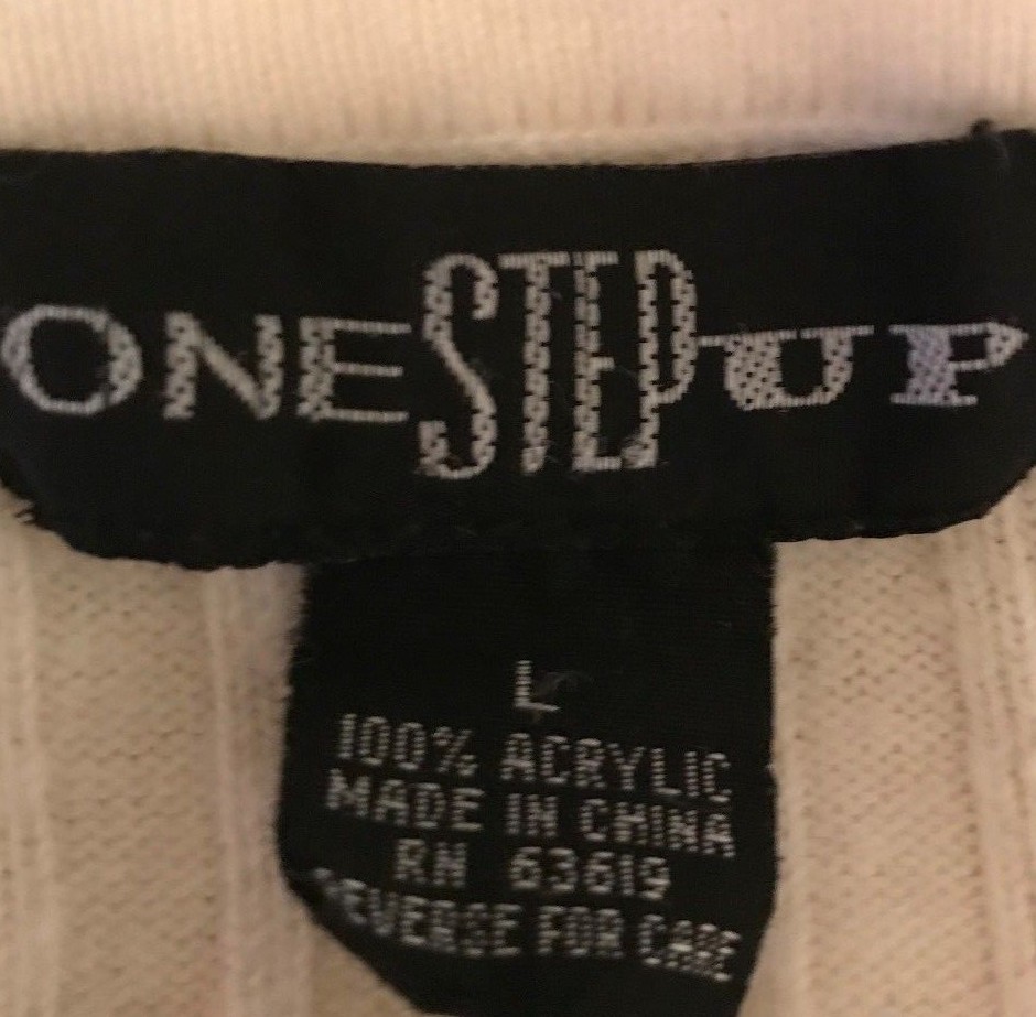 ONE STEP UP CREAM WHITE Women's Cardigan Large Sweaters VERTICAL ...