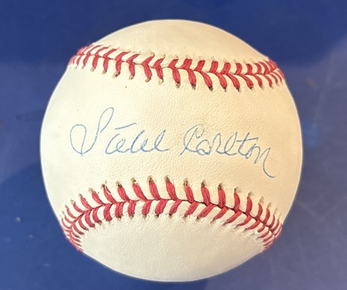 BASEBALL~SIGNED STEVE CARLTON (HOF) RAWLINGS N.L OLB BASEBALL/CUBE ...