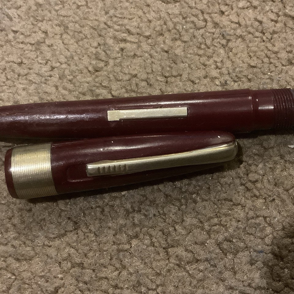 Vintage Maroon fountain Pen Medium Tipped USA | eBay