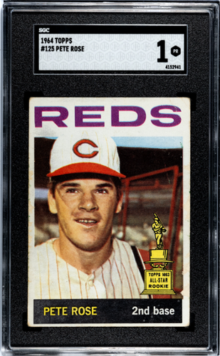 1964 TOPPS PETE ROSE 125 POOR ALL-STAR RC SGC 1 BASEBALL CINCINNATI ...