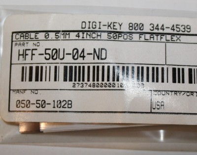 Parlex USA 050-50-102B 50 Position FFC, FPC Cable 0.5mm pitch 4" length ...