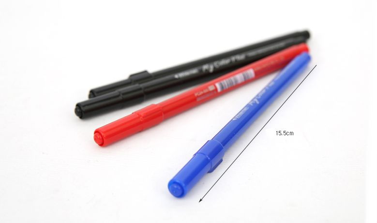 Water-based 0.5mm pen PLUS PEN 8pcs(Black x 4, Red x 2, Blue x 2) Mixed ...