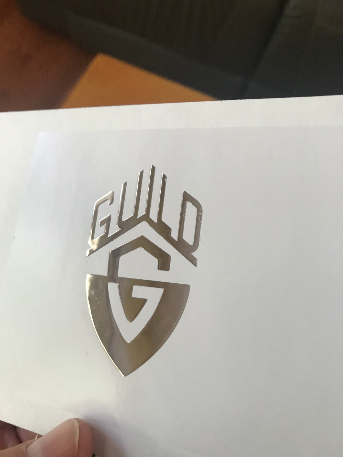 Guild Guitar Decal 3D Metal Chrome headstock Restoration Metal decal ...