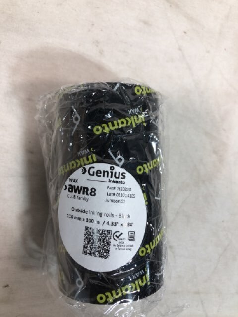 Genius inkanto AWR8 Outside Inking Rolls WAX 110mm x 450m Box of 12 ...