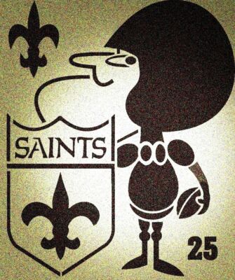 Vintage New Orleans Saints Stencil Mylar Football Sport Mancave Signs ...