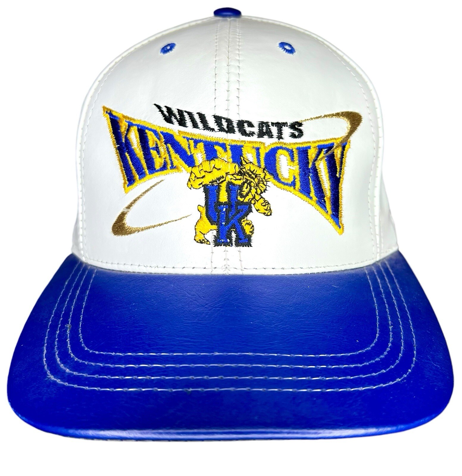 Vintage 90s University of Kentucky Wildcats Leather Strapback Baseball ...