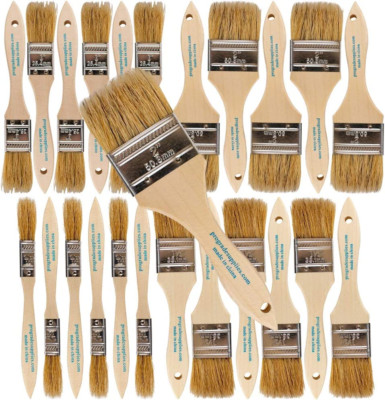 Pro-Grade - Chip Brush – Variety Pack – 24 Pack - Natural China Bristle ...