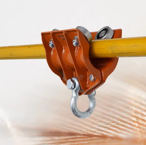 Die-cast Cylinder Tube Monorail Round Steel Lifting Pulley Trolleys and ...