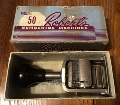 Vintage Model 50 Numbering Machine Div Heller Roberts MFG. Brooklyn 8,N ...