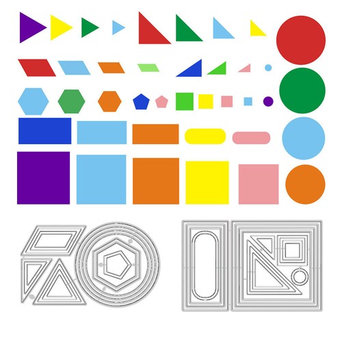 1set Geometric Carbon Steel Cutting Dies Stencils for Scrapbooking ...