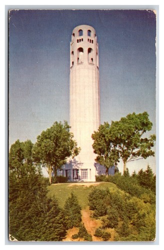Coit Tower Telegraph Hill San Francisco California CA UNP Chrome ...