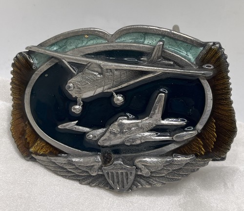 Vtg 1983 Small Private Planes Jets Pilots B-27 Siskiyou Belt Buckle 3 ...