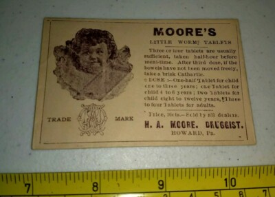 Vintage H. A. Moore Work Tablets Druggist Howard PA Pharmacist ...