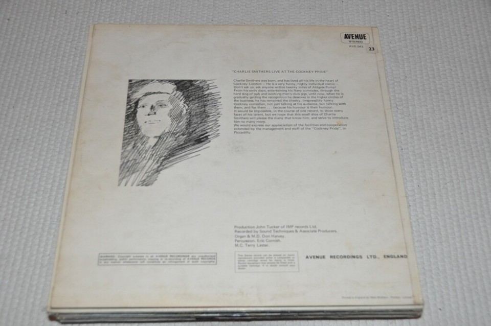 Charlie Smithers - Live at the Cockney Pride - Picadilly 70s - Album ...