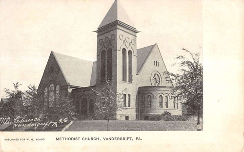 Vandergrift Pennsylvania Methodist Church Exterior Antique Postcard ...